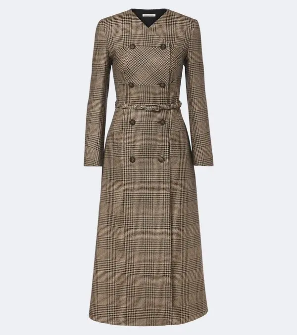 EMILIA WICKSTEAD Gilliane Houndstooth Wool-blend Blazer Dress - Brown