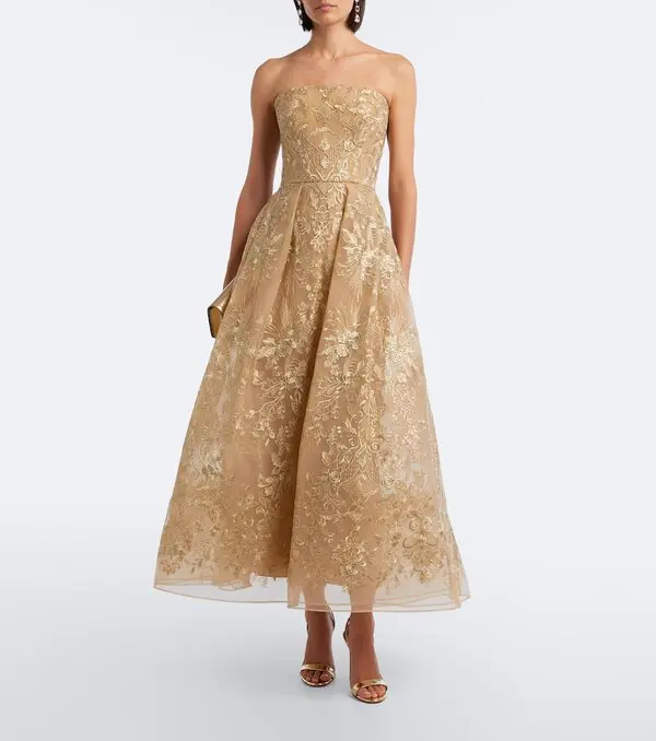 Elie Saab Floral Lace Cocktail Dress