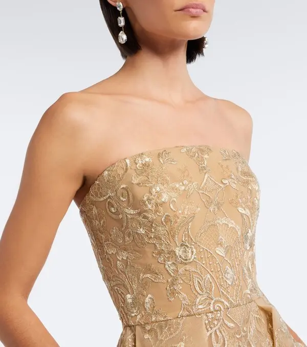 Elie Saab Floral Lace Cocktail Dress
