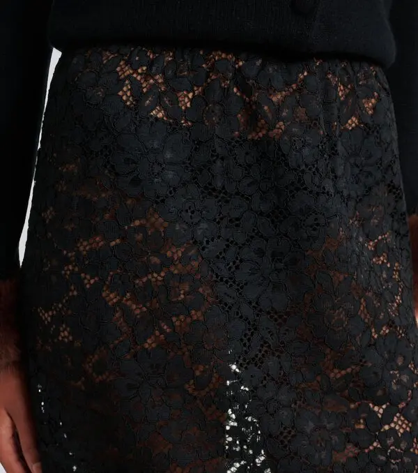 DÔEN Nandette Sheer Lace Midi Skirt