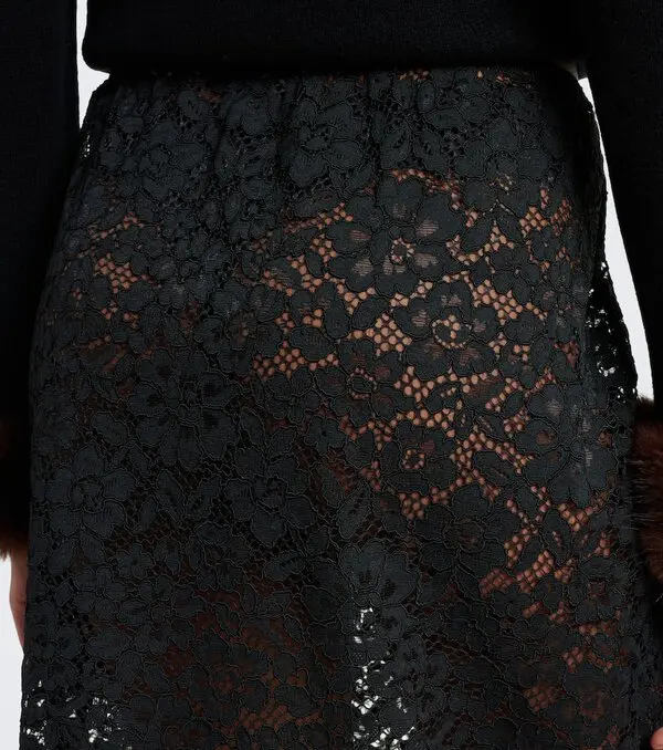 DÔEN Nandette Sheer Lace Midi Skirt