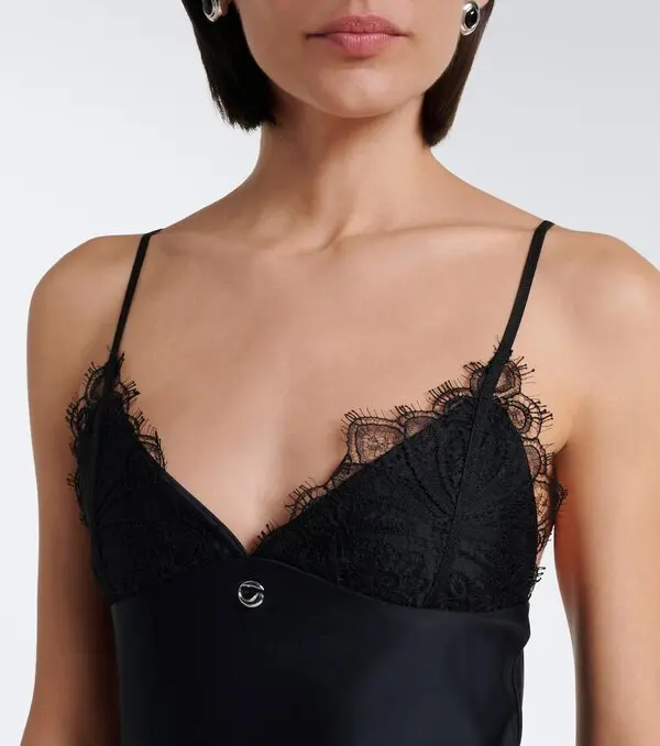 Coperni Lace-trimmed Slip Dress