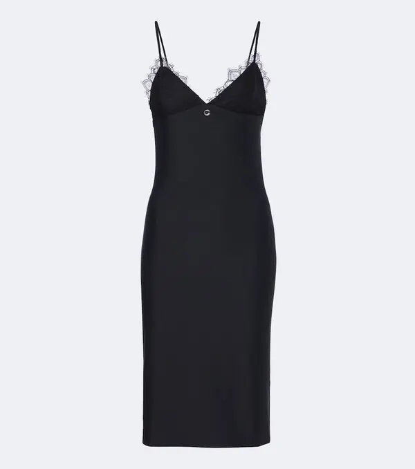 Coperni Lace-trimmed Slip Dress - Black