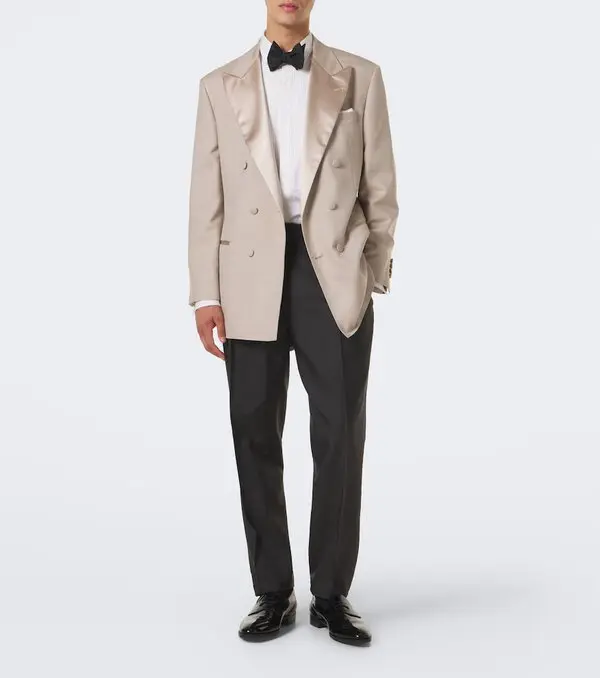 Brunello Cucinelli Silk Tuxedo Pants