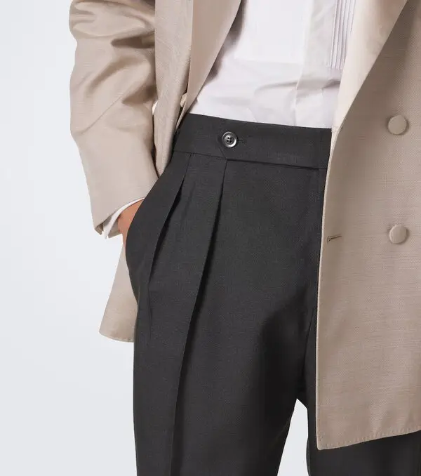 Brunello Cucinelli Silk Tuxedo Pants