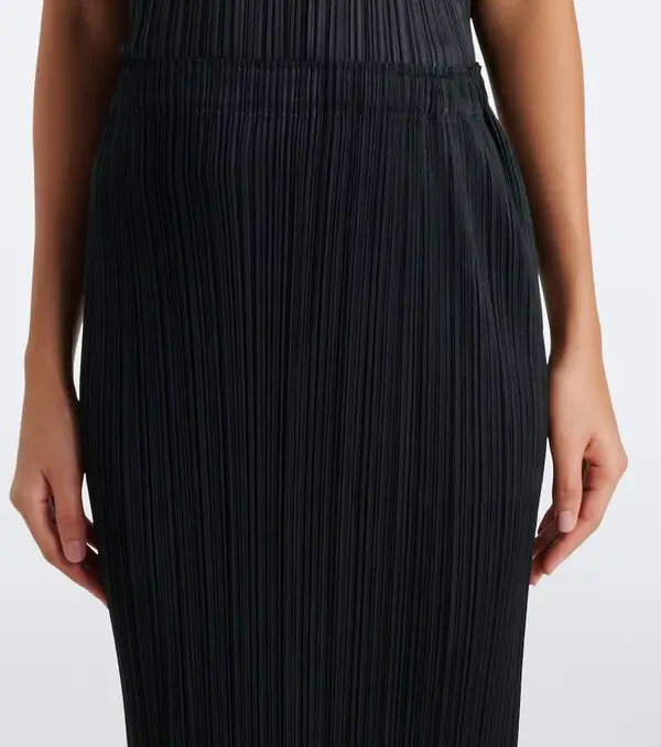 Issey Miyake Basics Pleated Maxi Skirt