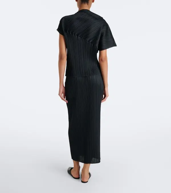 Issey Miyake Basics Pleated Maxi Skirt