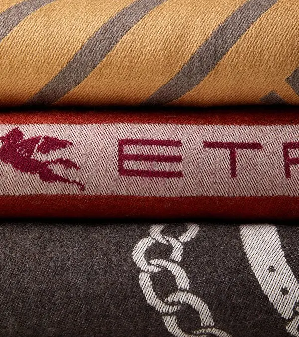 Etro Fringe-trimmed Wool Jacquard Throw - Red