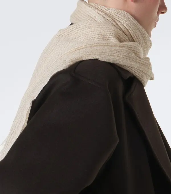 STOFFA Stòffa Fringed Cashmere And Linen Scarf