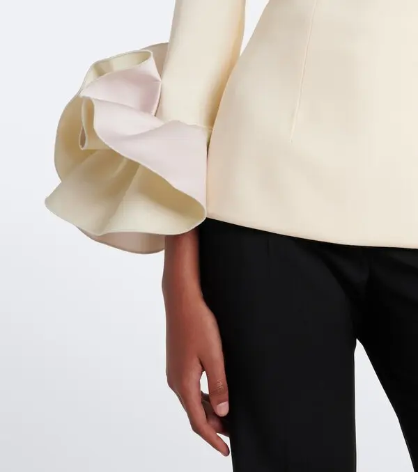 Safiyaa Sintien Ruffled Crêpe Top