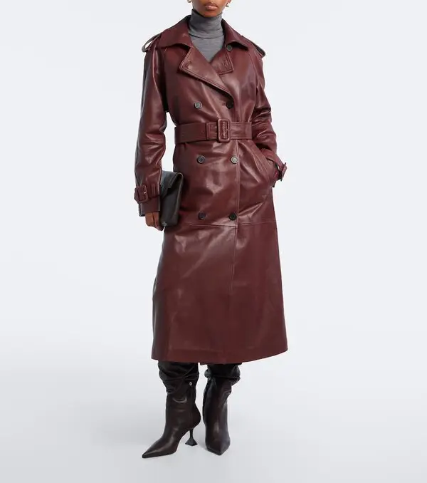 Amina Muaddi Olivia Leather Over-the-knee Boots