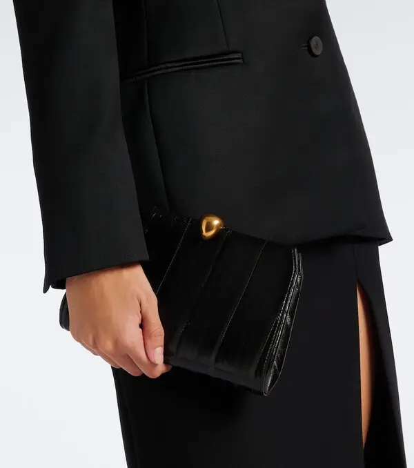 Nour Hammour Lou Eel Leather Clutch