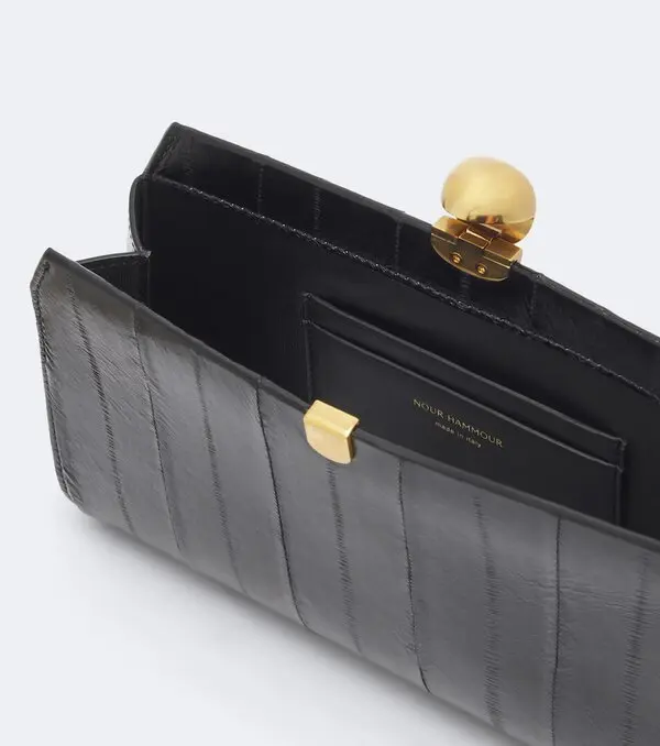 Nour Hammour Lou Eel Leather Clutch