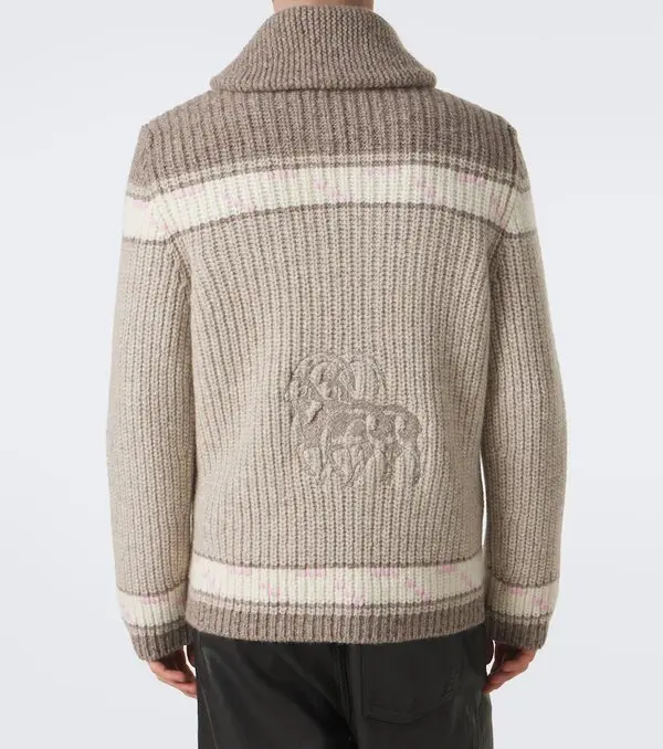 GOD'S TRUE CASHMERE Dudley Cashmere Cardigan With Amethyst