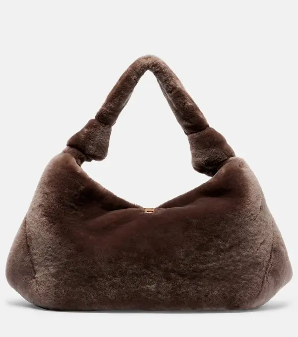 Gabriela Hearst Antonia Small Shearling Top-handle Bag - Brown