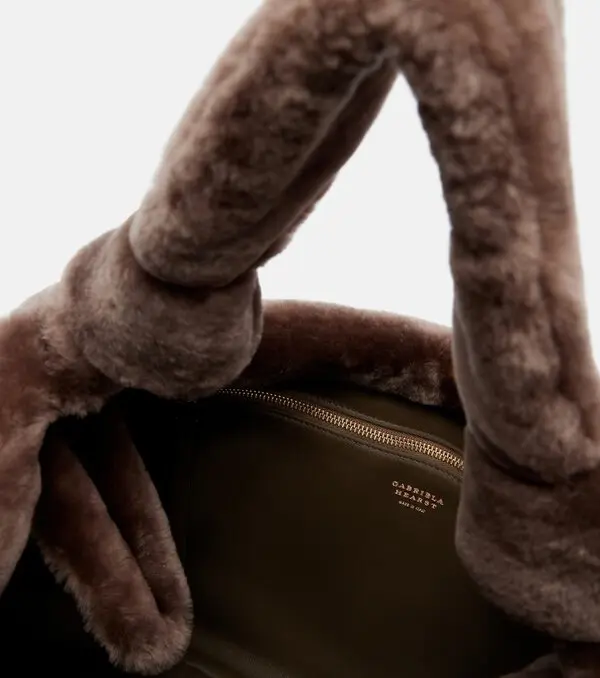 Gabriela Hearst Antonia Small Shearling Top-handle Bag