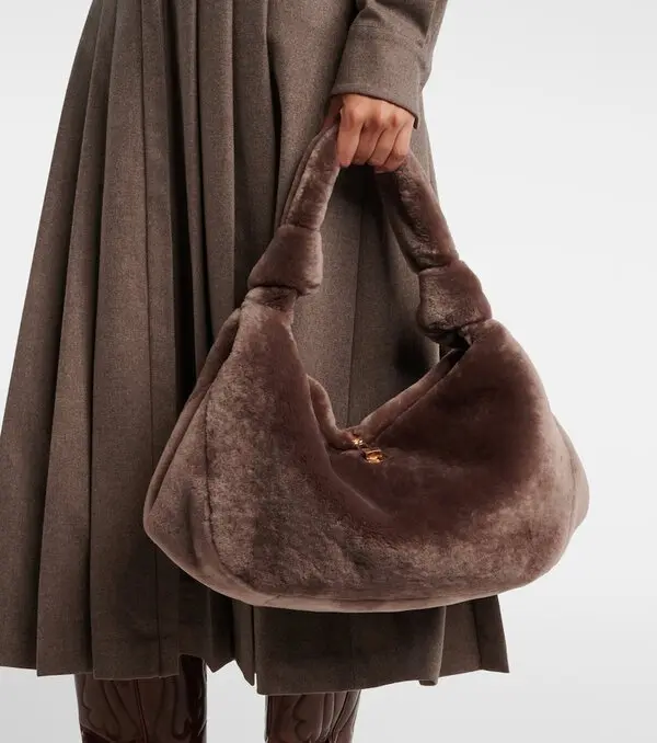 Gabriela Hearst Antonia Small Shearling Shoulder Bag