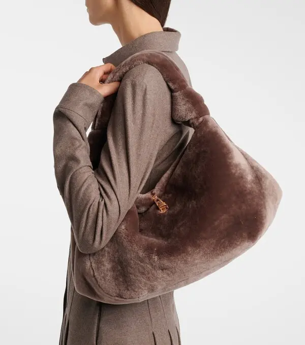Gabriela Hearst Antonia Small Shearling Shoulder Bag