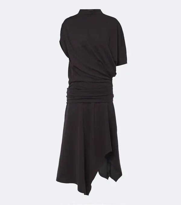 LEMAIRE Gathered Wool-blend Dress