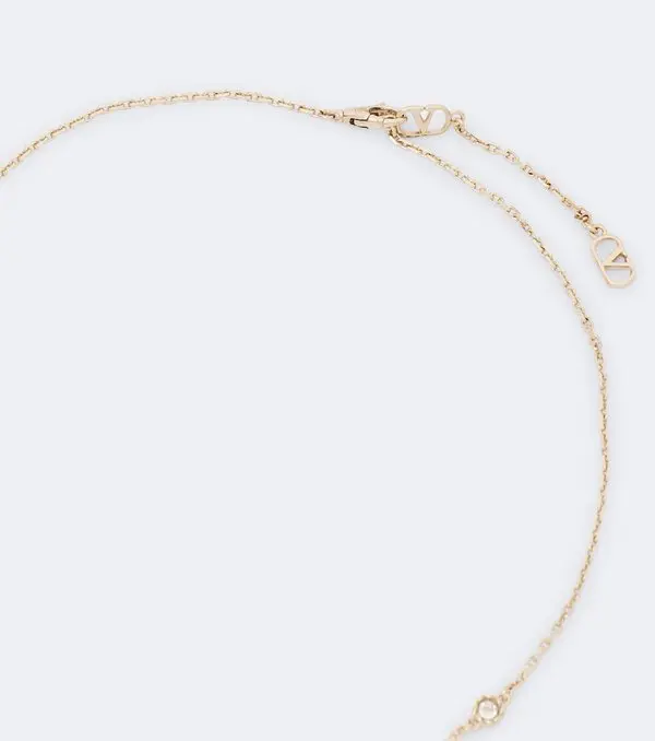 Valentino Garavani Flutterby Vlogo Embellished Necklace