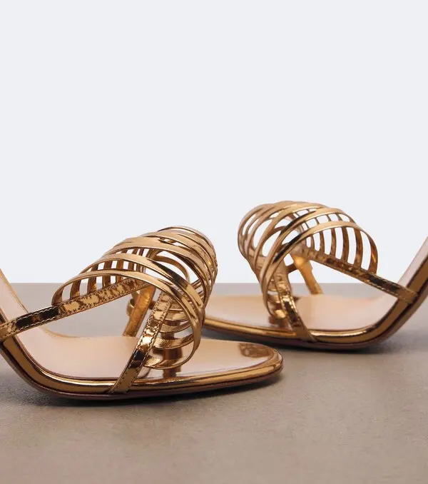 GIANVITO ROSSI Mirrored Leather Sandals