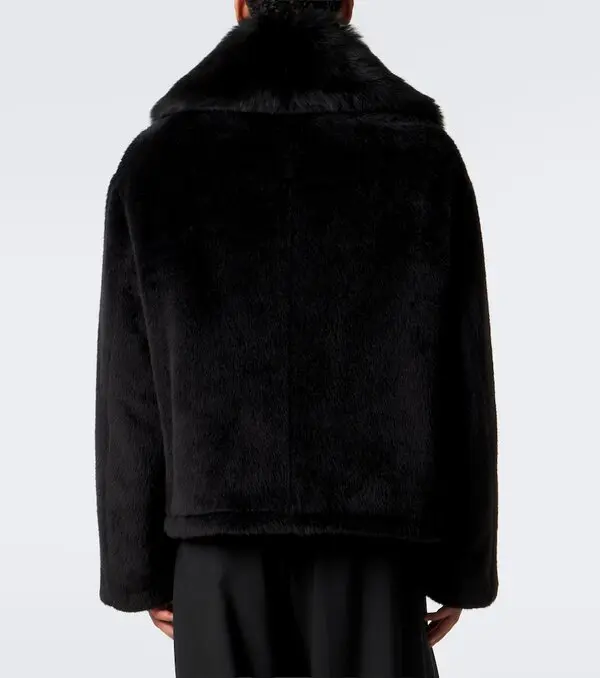 Dolce & Gabbana Shearling-trimmed Alpaca And Wool Jacket