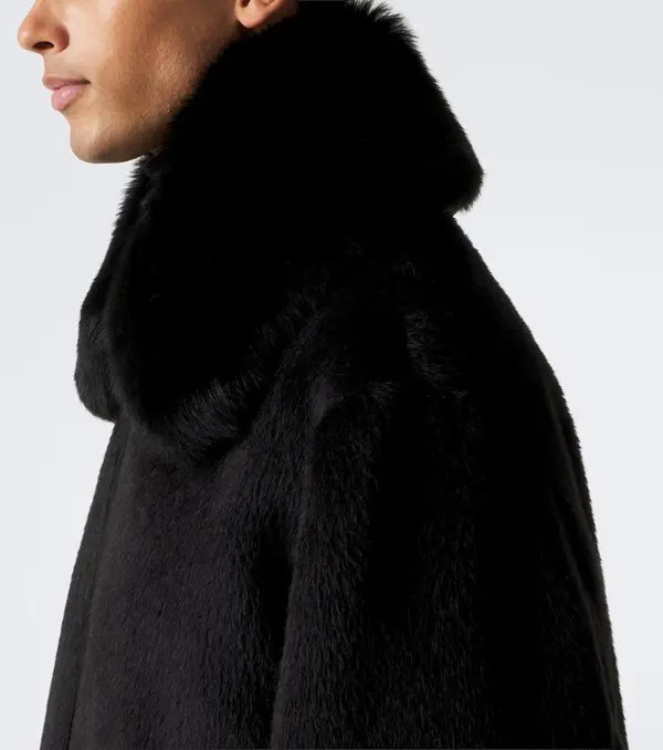 Dolce & Gabbana Shearling-trimmed Alpaca And Wool Jacket