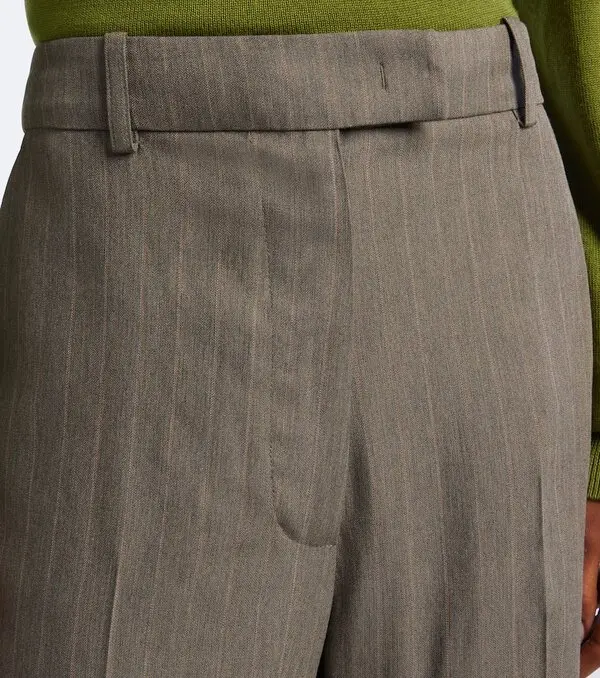 THE FRANKIE SHOP Brickell Pinstripe Wide-leg Pants