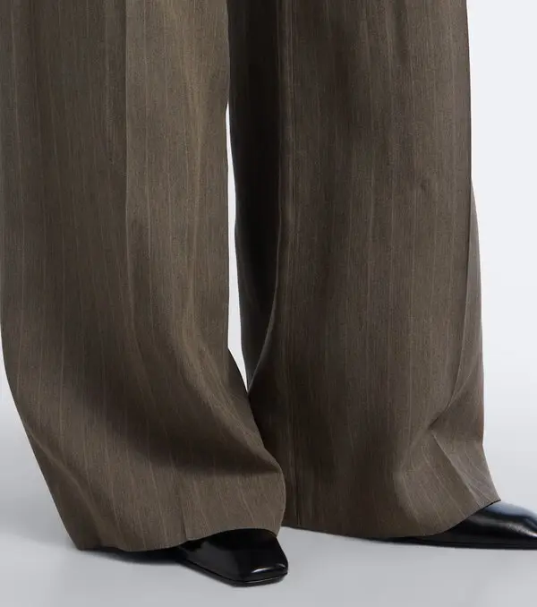 THE FRANKIE SHOP Brickell Pinstripe Wide-leg Pants