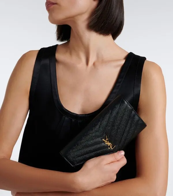 Saint Laurent Cassandre Large Matelassé Leather Wallet