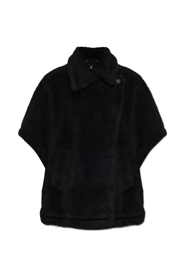 Max Mara Wool Poncho ‘tebe - Black