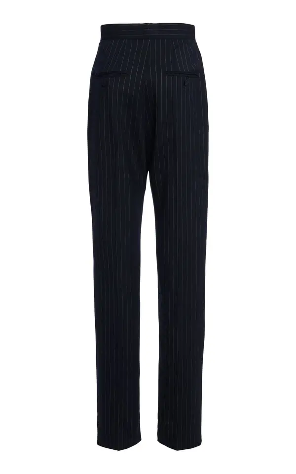 TOM FORD Pinstriped Wool Cigarette Pants