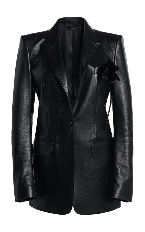 TOM FORD Vintage-look Lambskin Cocktail Jacket - Black