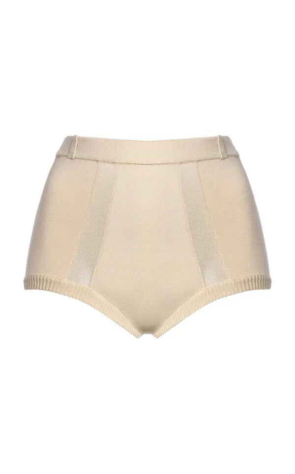 TOM FORD Compact Silk Knit High-waist Briefs - Ivory