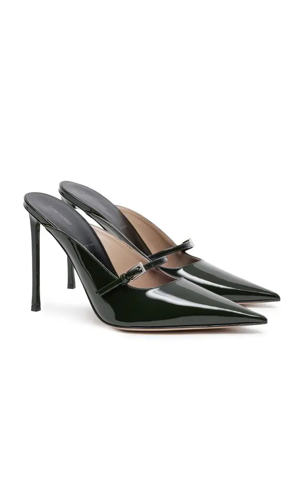 TOM FORD 105mm Patent Leather Aera Mule