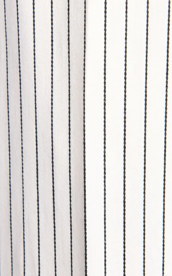TOM FORD Striped Tailored Straight Boyfriend Wool Pants