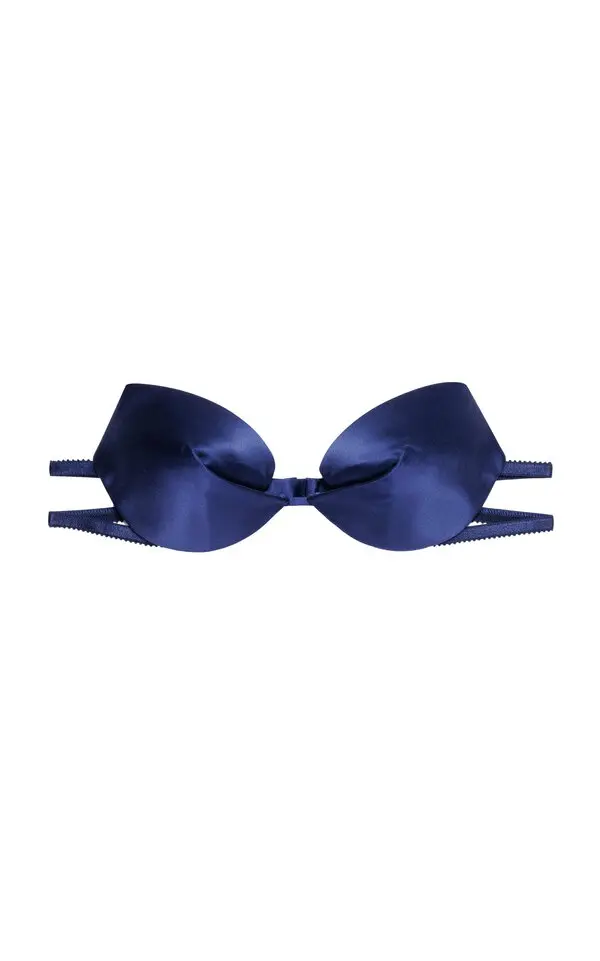 TOM FORD Silk Duchesse Strapless Evening Bra - Blue