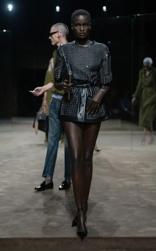 TOM FORD Embroidered Nappa Lambskin Mini Dress