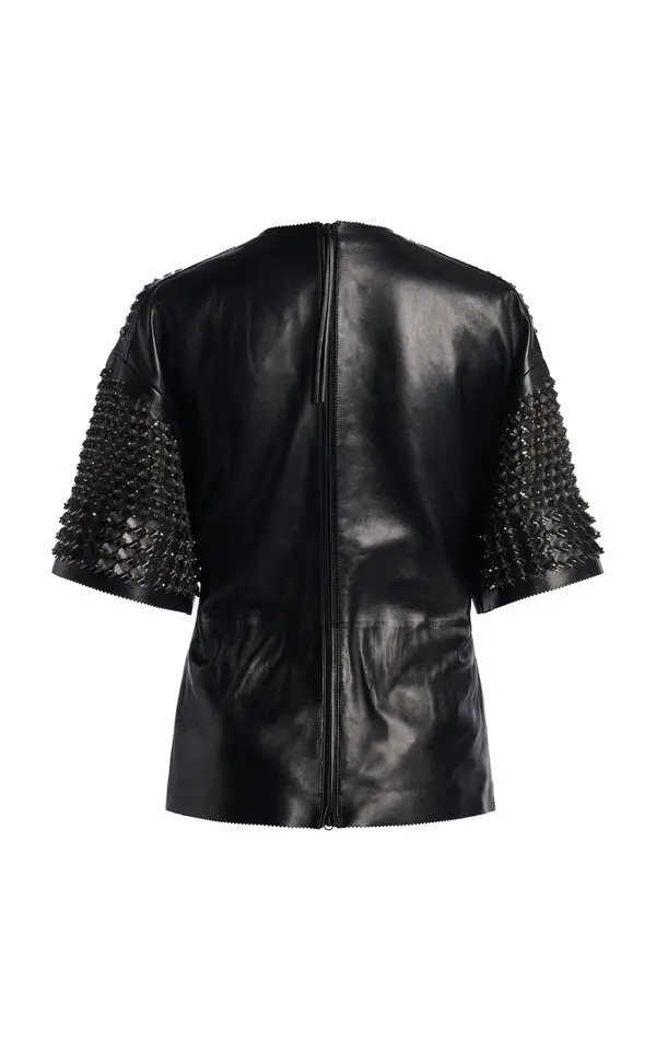 TOM FORD Embroidered Nappa Lambskin Mini Dress