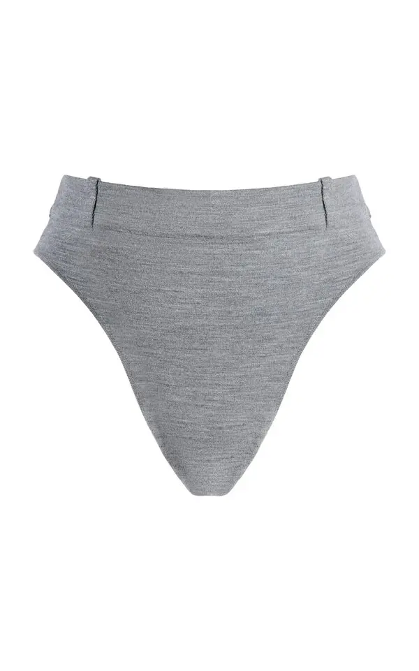 TOM FORD High-waist Wool Thong - Grey
