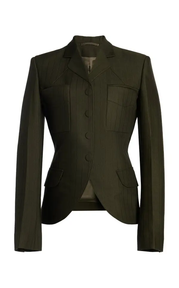 TOM FORD Tailored Wool-mohair Military Jacket - Olive