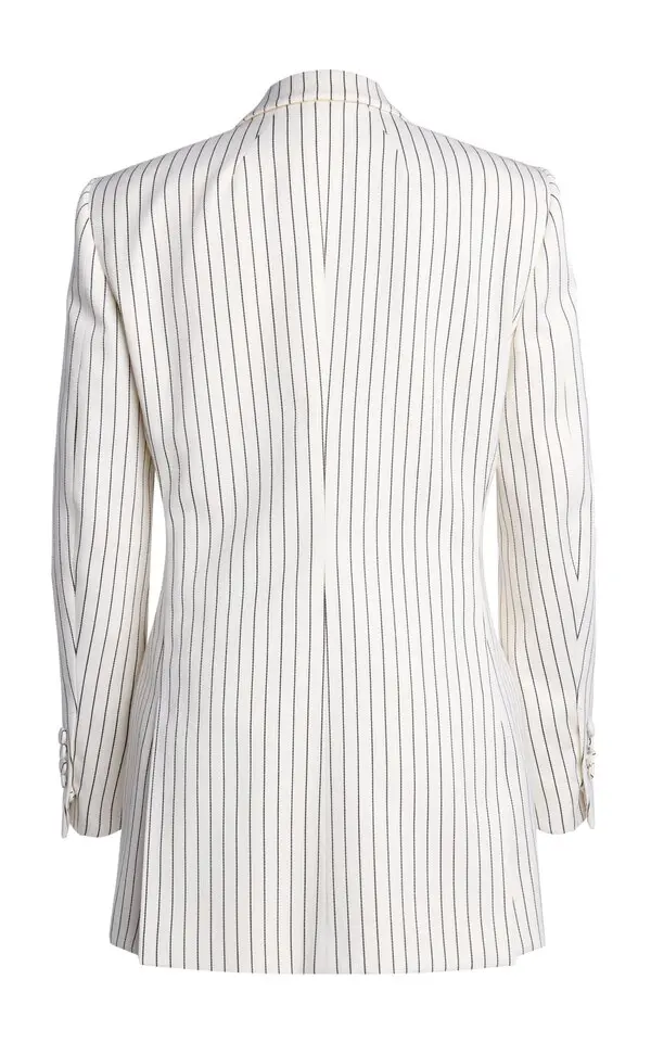 TOM FORD Striped Relaxed Double-breasted Wool Blazer