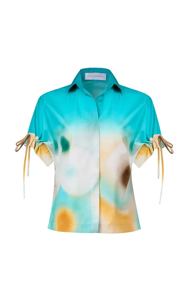 Silvia Tcherassi Dixie Cotton Shirt - Turquoise