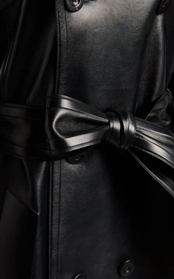 TOM FORD Phantom Nappa Lambskin Long Trenchcoat