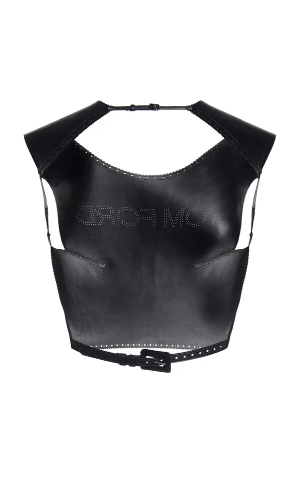 TOM FORD Nappa Lambskin Open Back Top