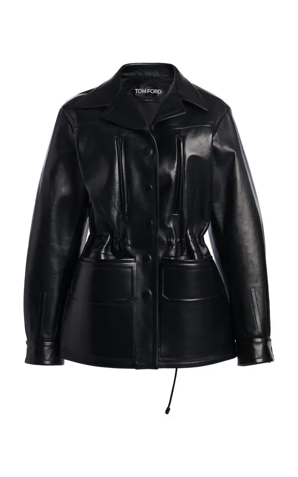 TOM FORD Saharienne Leather Jacket - Black