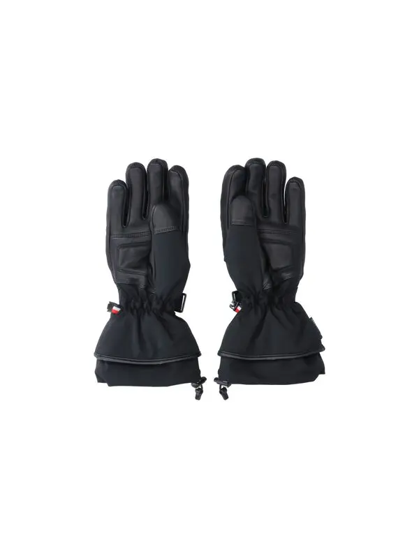 Moncler Padded Logo Gloves - Black