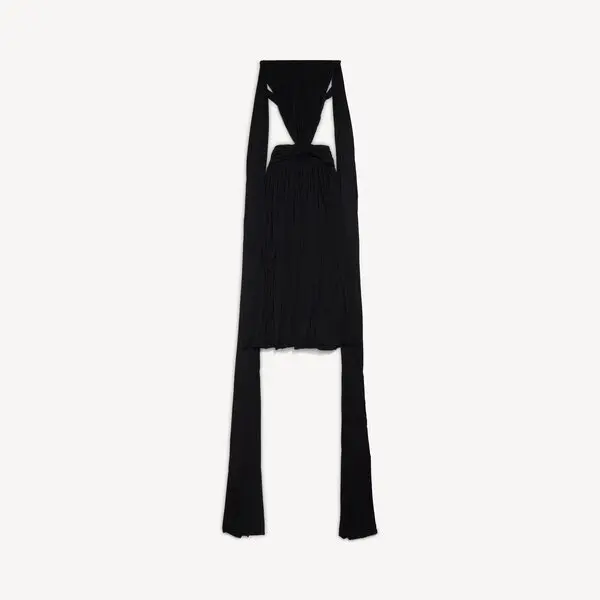 Balenciaga Cutout Draped Dress - Black
