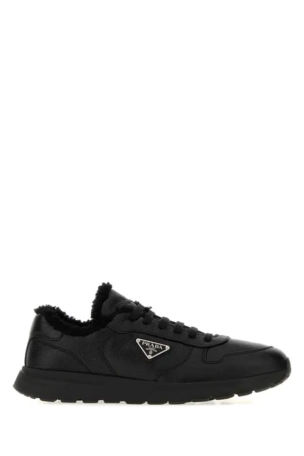 Prada Leather Prax 2.0 Sneakers - Black