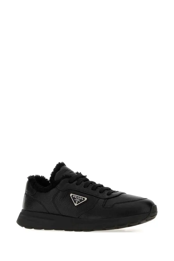 Prada Leather Prax 2.0 Sneakers - Black